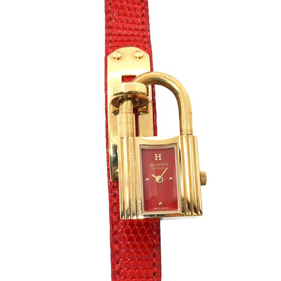 Hermes | Accessories | Hermes Hermes Kelly Watch Vintage Ladies Red ...